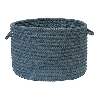 Colonial Mills Basket Simply Home Solid Lake Blue Round, 14"x14"x10 ...