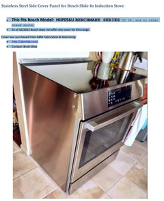 Need ideas to cover exposed side of Bosch slide-in range. No OEM part.