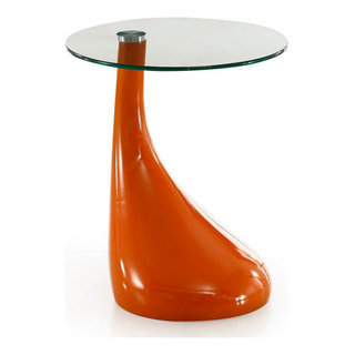 Lava Accent Table, Orange - Contemporary - Side Tables And End Tables ...