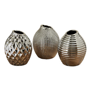 Iconic Scandinavian Style Vases, Set of 3, 5 1/8" High - Contemporary ...
