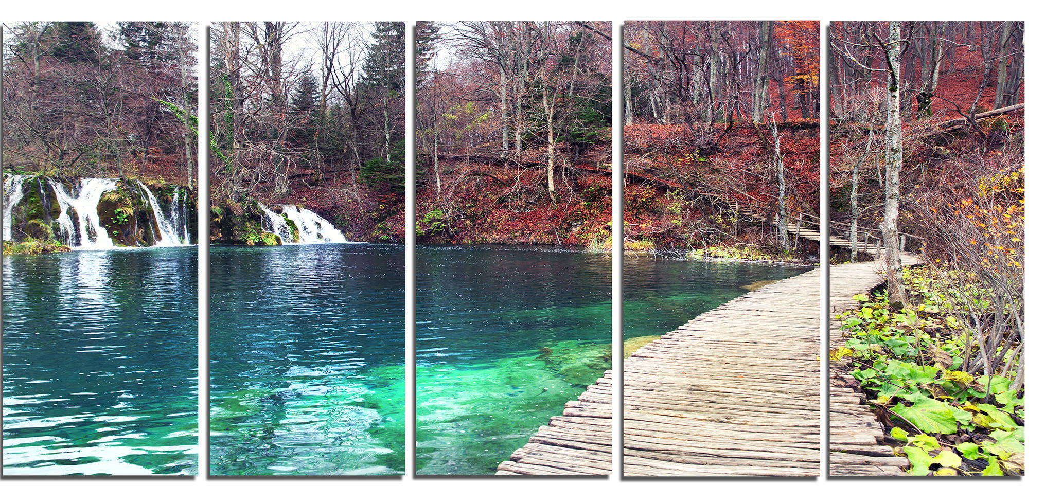 "Plitvice Lakes National Park" Landscape Photography Wall Art, 60"x28 ...