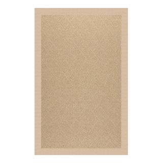 Zoe-Cane Wicker Machine Tufted Rectangle Rug, Ecru, 9'x12 ...