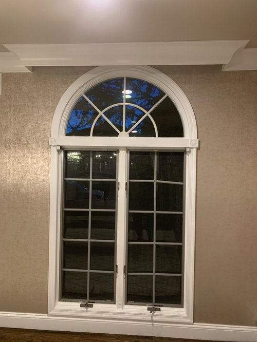 need help with window panels & how to hang under crown molding