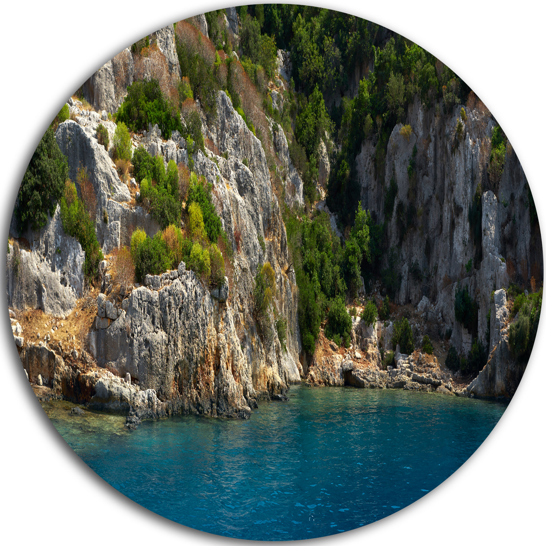 Beautiful Turkey Tropical Beach, Landscape Disc Metal Wall Art, Disc of ...