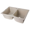 Alfi Brand Biscuit 32" Drop-In Double Bowl Granite Composite Kitchen ...