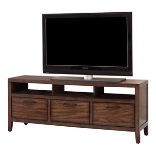 Lustrous Transitional Wooden Tv Console, Brown - Transitional ...