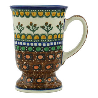 Polish Pottery 8 oz. Stoneware Mug Hand-Decorated Design ...