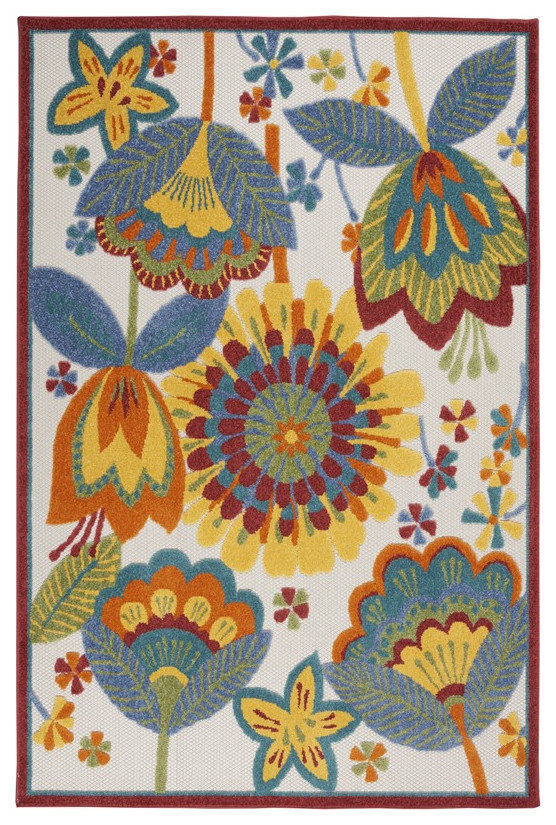 Nourison Aloha Multicolor Area Rug, 9'x12' - Contemporary - Outdoor ...