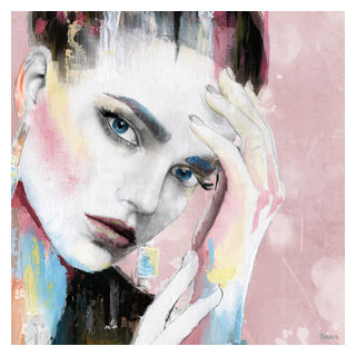 "Doubtful Pose II" Painting Print on Wrapped Canvas, 18"x18 ...