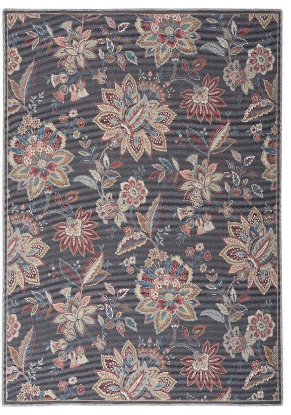 Waverly Washable Collection Charcoal Area Rug, 4'x6' - Traditional ...
