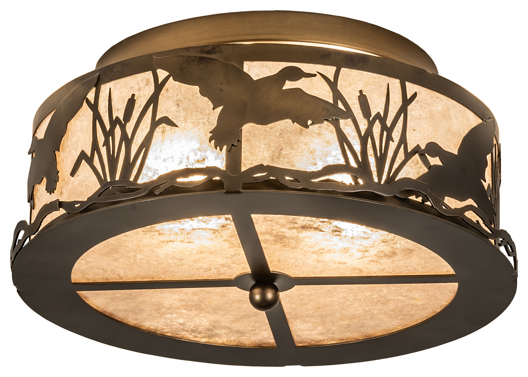 16 Wide Ducks in Flight Flushmount - Rustic - Flush-mount Ceiling ...