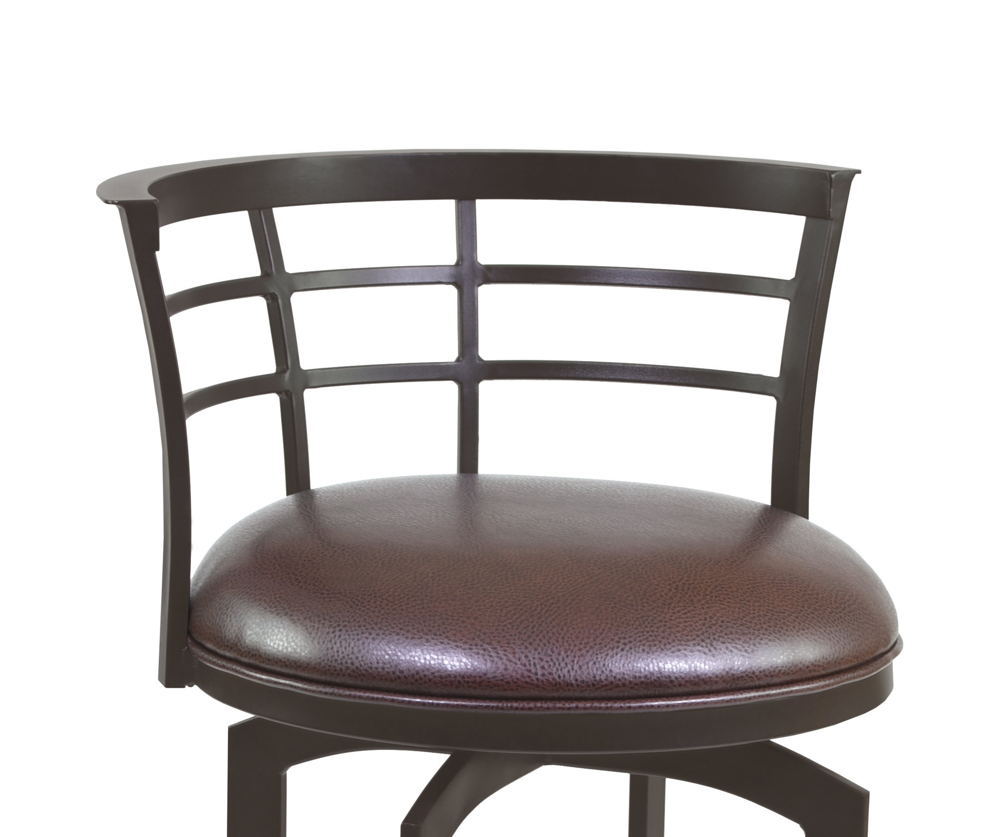Viper 30" Swivel Barstool, Auburn Bay Finish With Brown Faux Leather ...