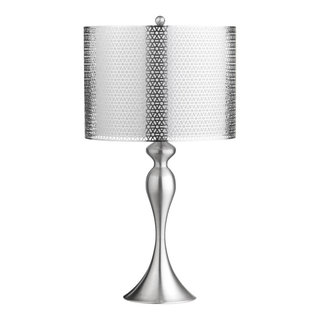 Metal Table Lamp with Double Drum Shade - Eclectic - Table Lamps - by ...