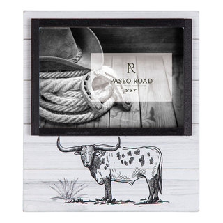 Ranch Life Picture Frame, 5"x7", Steer, 1 Piece - Southwestern ...