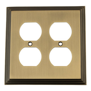 NW Deco Switch Plate With Double Outlet - Traditional - Switch Plates ...