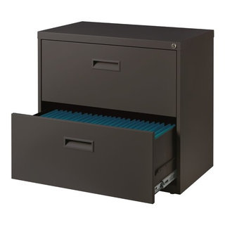 Hirsh 30-inch Width Metal 2 Drawer Home Office Lateral File Cabinet ...