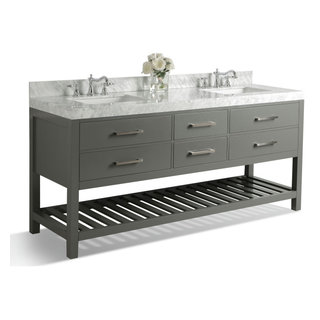 Elizabeth 72" Bath Vanity Set, Sapphire Gray - Transitional - Bathroom ...