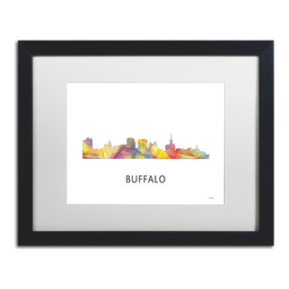 'Buffalo New York Skyline Wb-1' Matted Framed Art, 20"x16 ...
