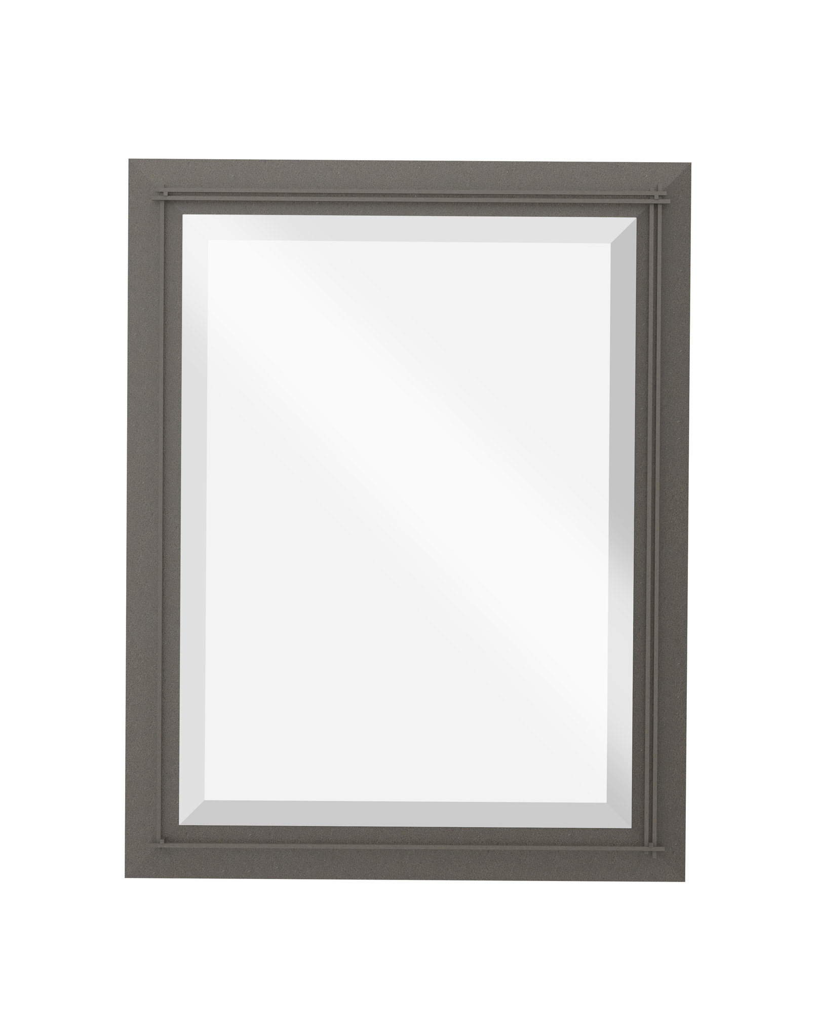 Metra Large Beveled Mirror, Dark Smoke Finish - Transitional - Wall ...