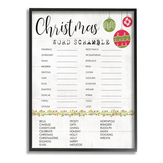 Seasonal Christmas Word Scramble Activity Winter Holiday , 1-Piece ...