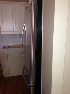 Side of Fridge in Kitchen