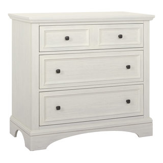 Farmhouse Basics 3 Drawer Chest, Rustic White - Farmhouse - Accent ...