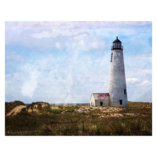 Great Point Light, 18" H X 24" W, 18" H x 24" W x 1.5" D - Beach Style ...