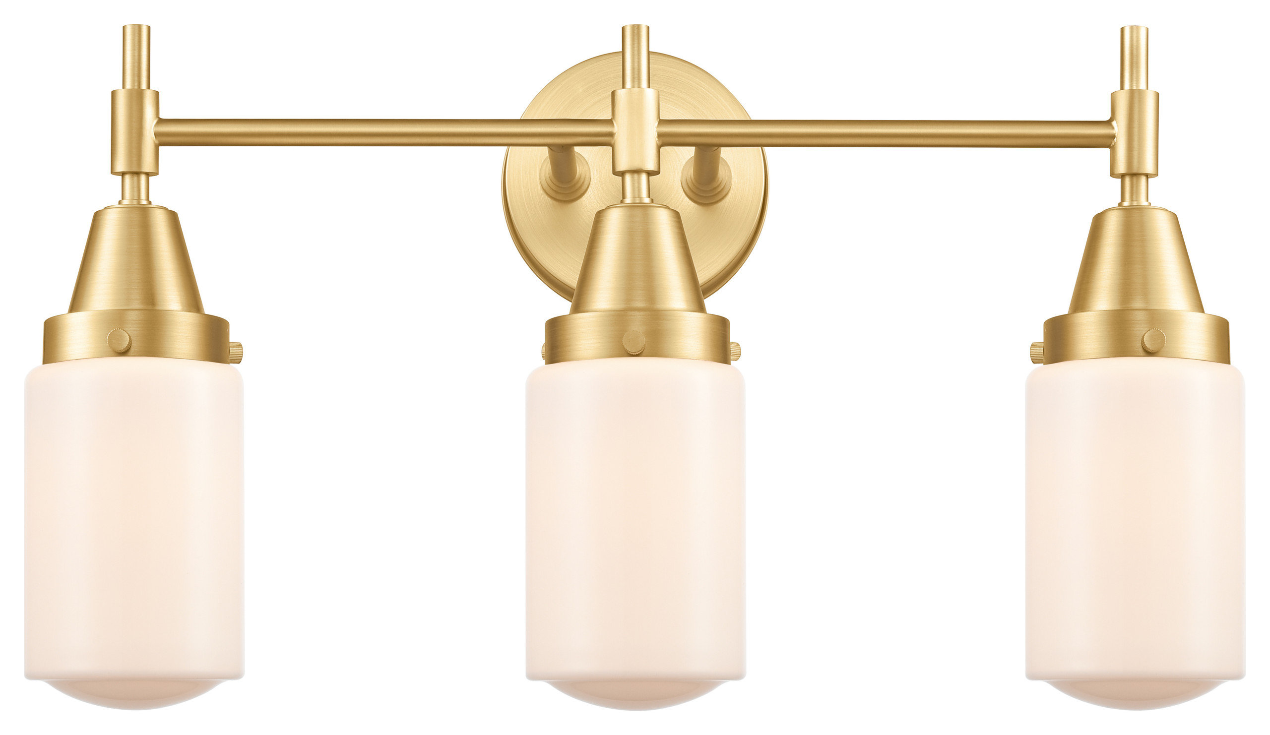 Innovations 447-3W-SG-G311 3-Light Bath Vanity Light, Satin Gold ...