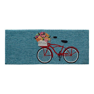 Frontporch Bike Ride Indoor/Outdoor Rug Blue 2'x5' - Contemporary ...