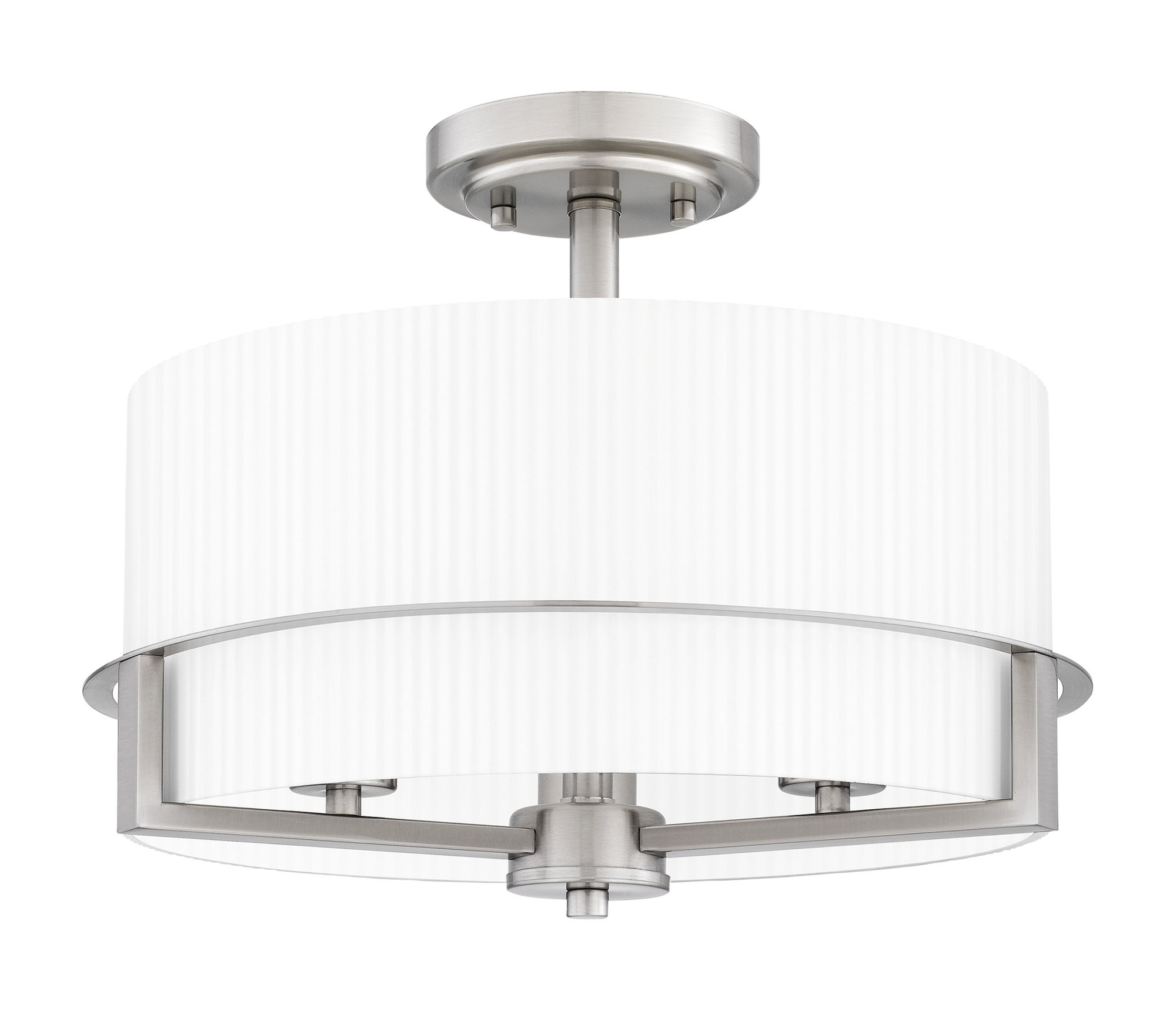 Quoizel SEY1715 Seymour 3 Light 15"W Semi-Flush Drum Ceiling ...