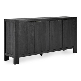 Parsons Four Door Sideboard, Black - Transitional - Buffets And Sideboards - by Kosas | Houzz