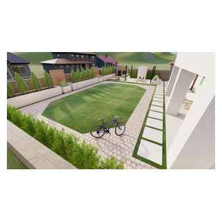 Front Yard + Backyard Design (Arizona) - Modern - Landscape - Phoenix ...