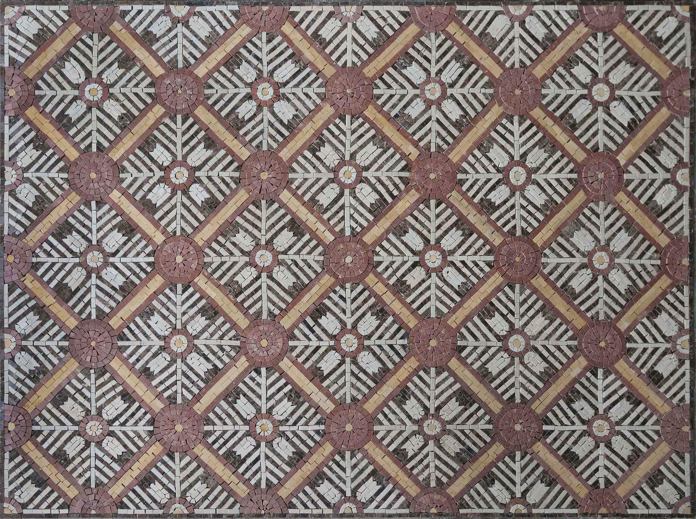 Mosaic Pattern Artwork - Diamond Flower, 51" x 39" - Scandinavian ...