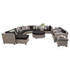 Florence 12 Piece Outdoor Wicker Patio Furniture Set 12a in Black ...