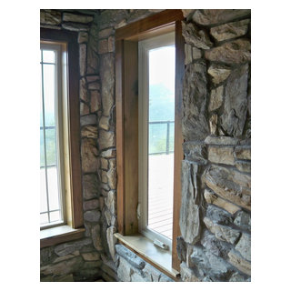 Rustic Knotty Alder Interior woodwork, Stair casing - Rustic - Seattle ...