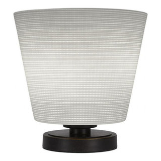 Luna Accent Table Lamp With 10" White Matrix Glass - Transitional ...