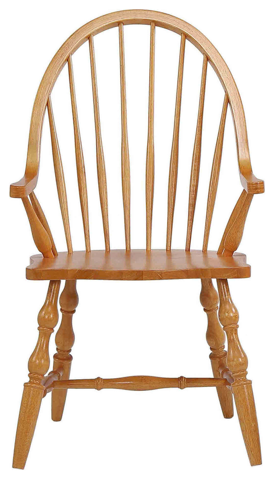 Oak Selections Windsor Dining Chair With Arms, Light Oak Armchair ...