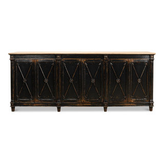 Marksman Extra Wide Sideboard Antique Ebony - Farmhouse - Buffets And Sideboards - by Sideboards ...