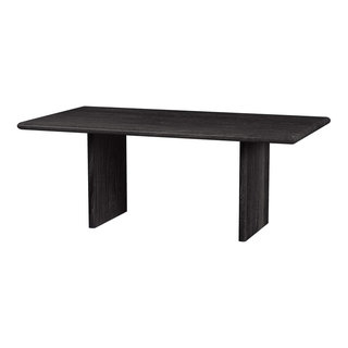 Company Halmstad Wood Panel Dining Table, Black - Rustic - Side Tables ...