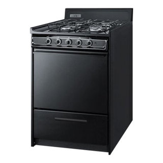 24 inch wide gas range in black with sealed burners TTM6107CS ...
