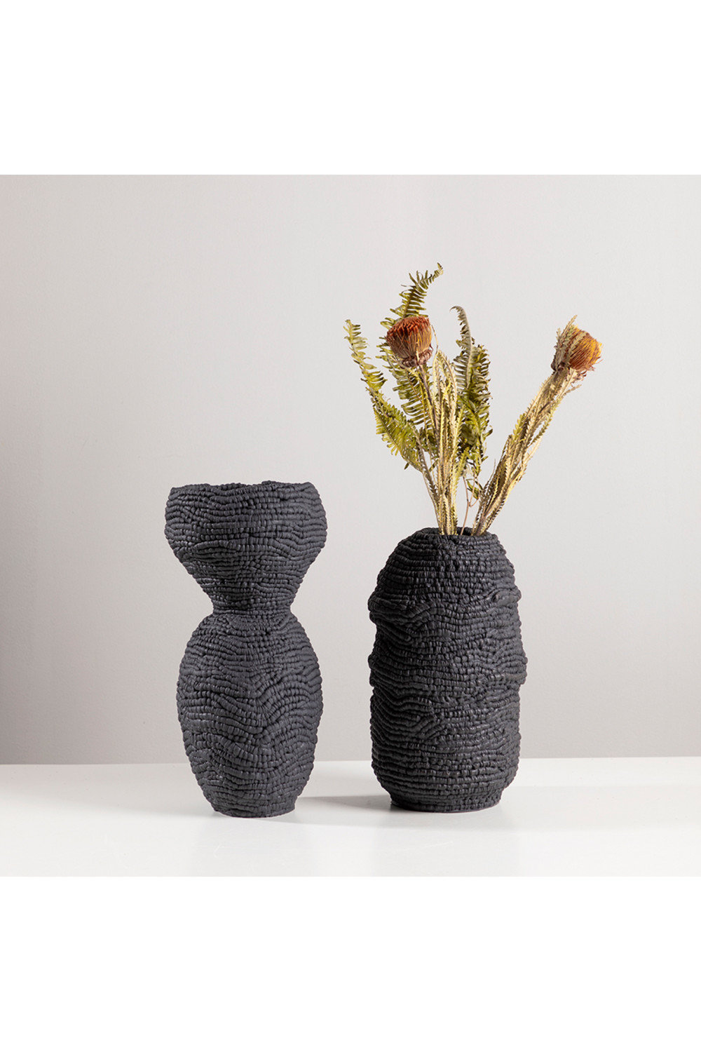 Hourglass Textured Ceramic Vase | Liang & Eimil Micah - Transitional ...