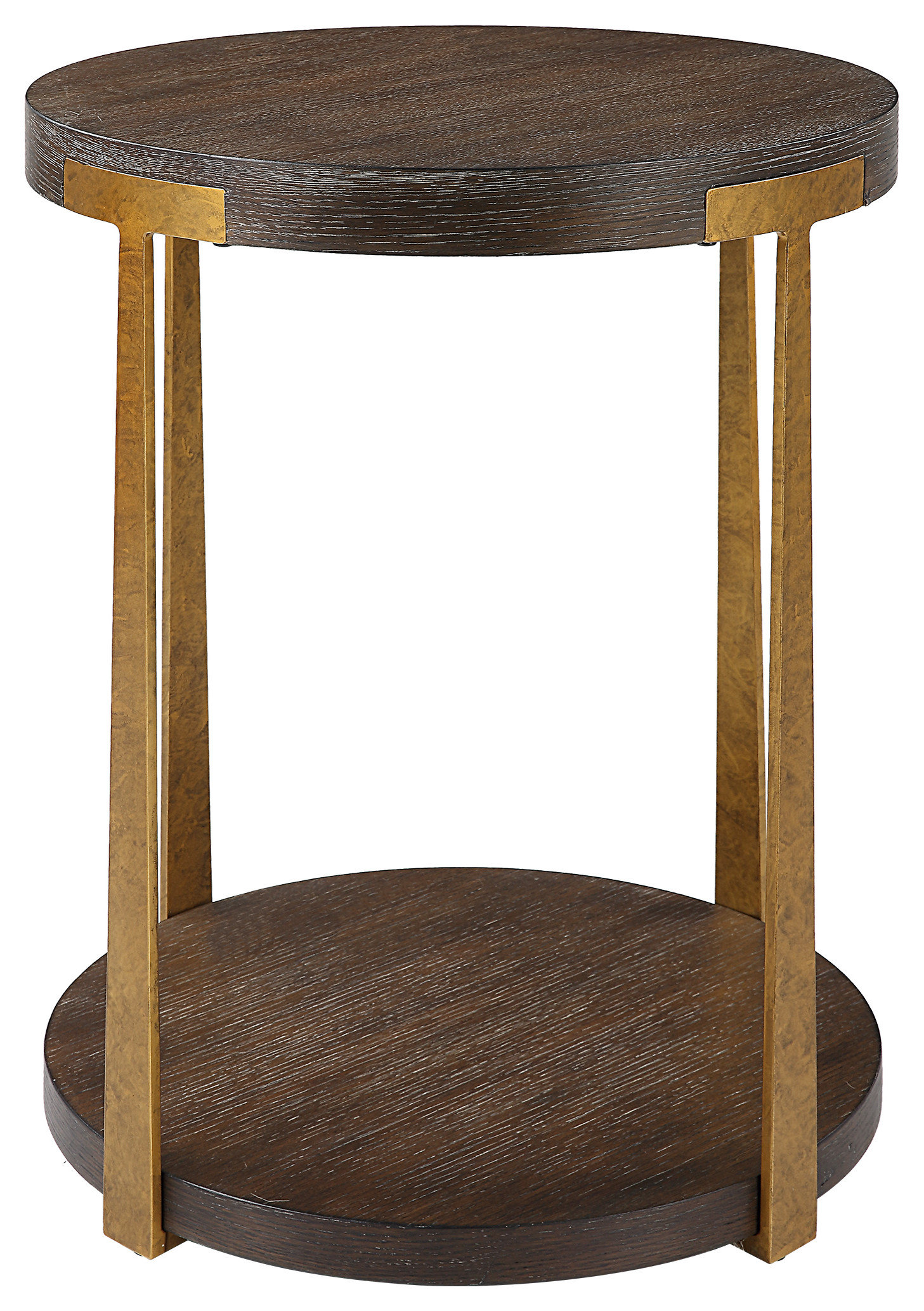 Uttermost Palisade Round Wood Side table - Contemporary - Side Tables ...