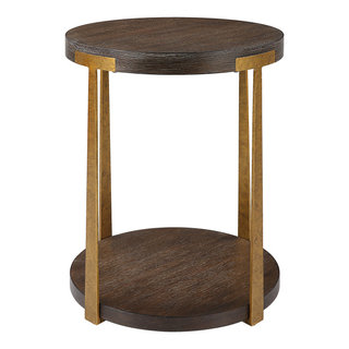 Uttermost Palisade Round Wood Side table - Contemporary - Side Tables And End Tables - by Modern ...