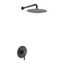 Aqua Rondo Matte Black Shower Set w/ 8" Rain Shower, 12" - Modern ...