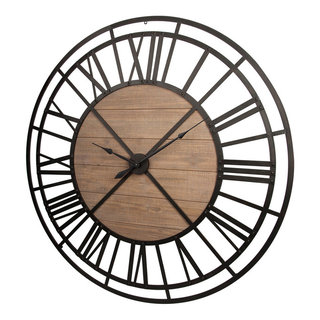 Mercana Lewiston Wall Clock - Industrial - Wall Clocks - by Mercana | Houzz