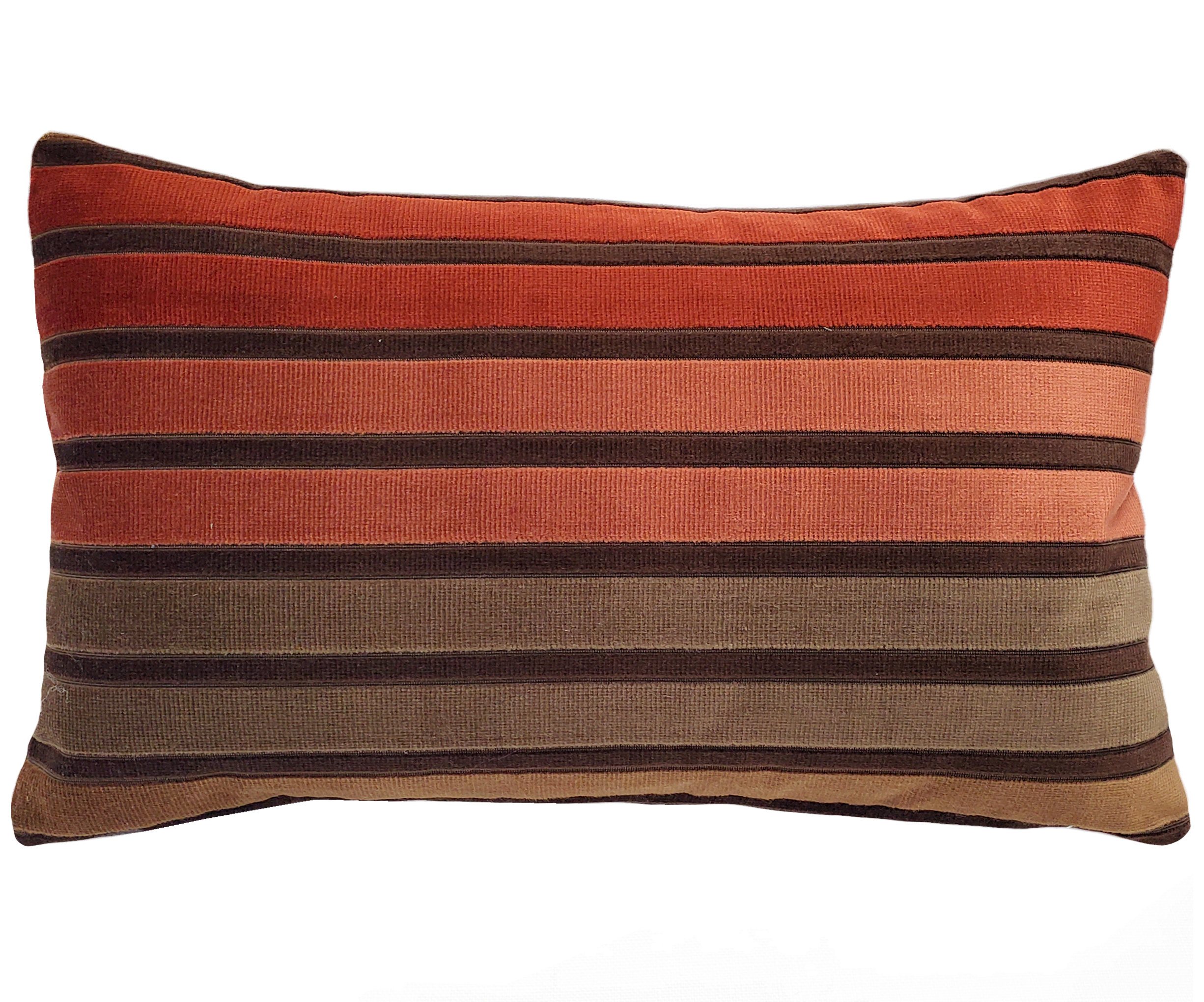 Canyon Stripes Velvet Throw Pillow 12x20, 12"x20" - Contemporary ...