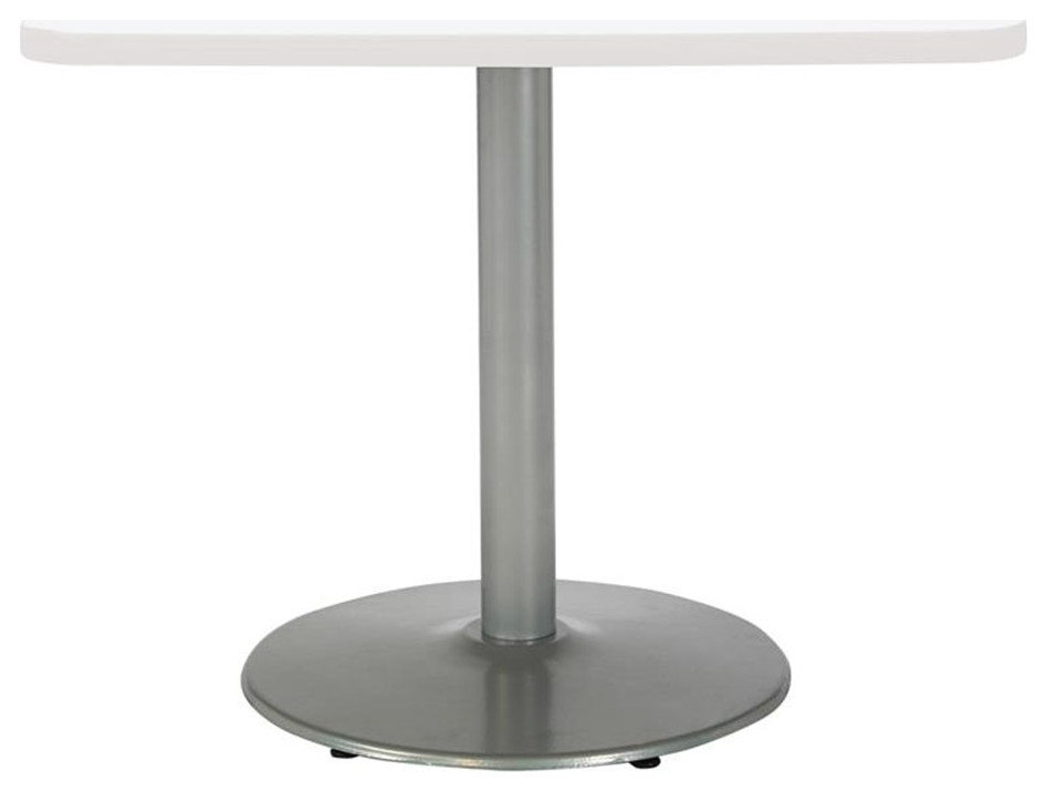 KFI Mode 42" Square Top Breakroom Table Round Silver Base Standard ...