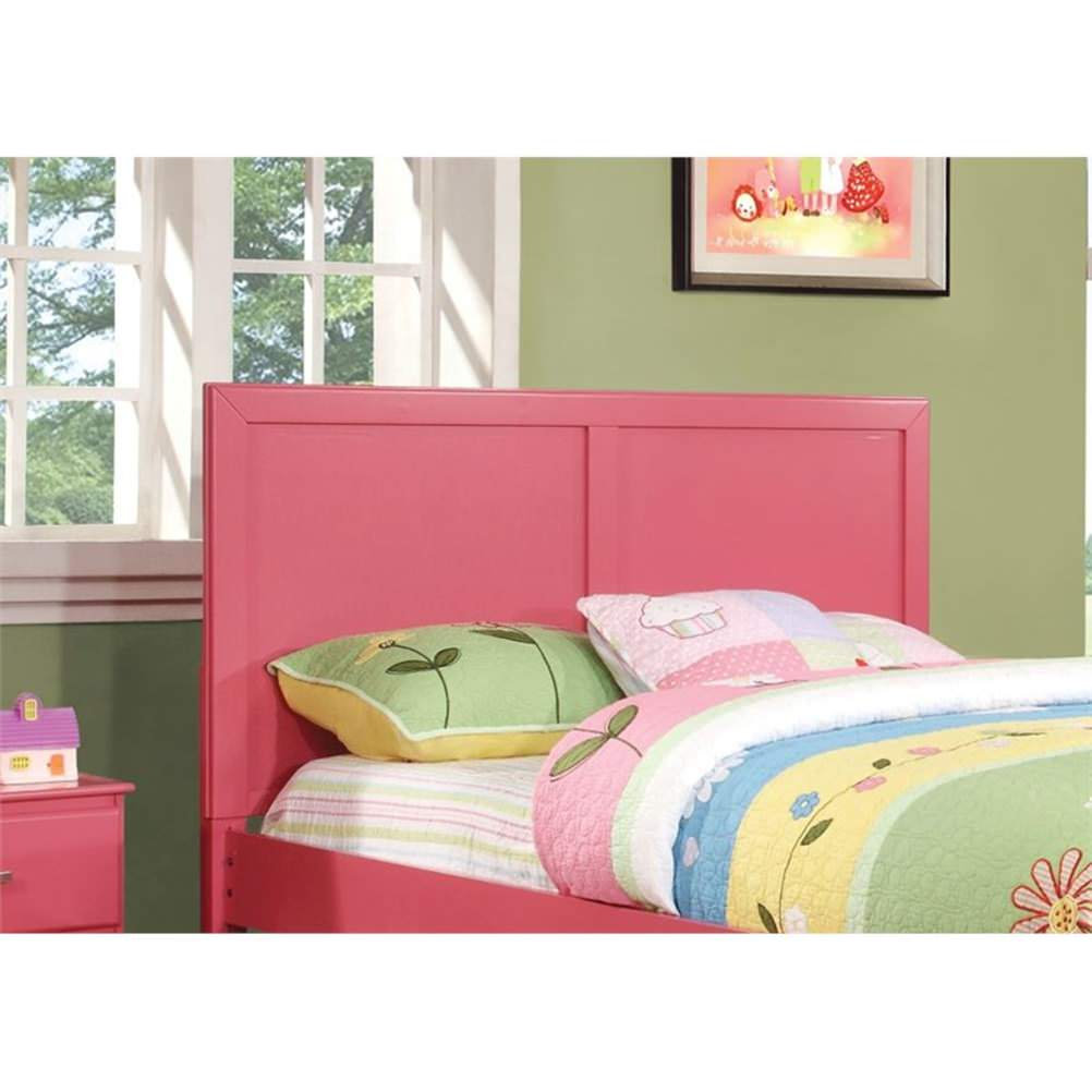 Furniture of America Lupin Wood Full/Queen Kids Headboard in Raspberry ...