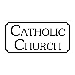Catholic Church Sign, Aluminum Religious Church Prayer, 6"x12 ...