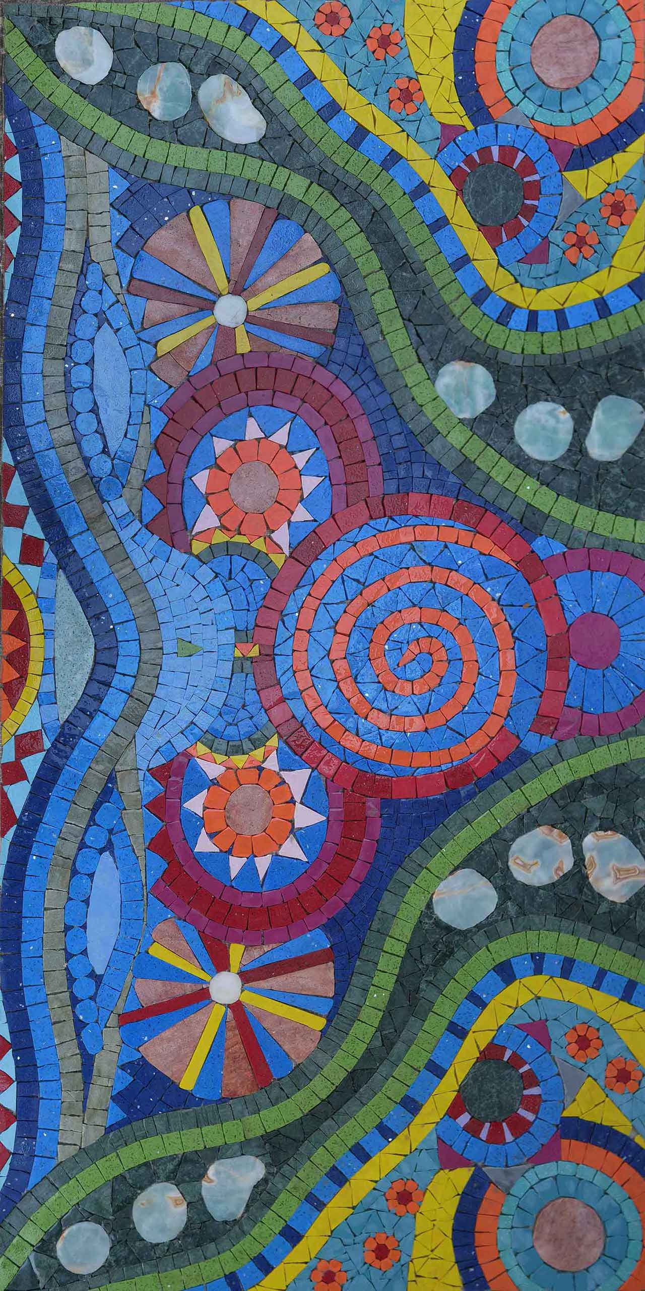 Abstract Mosaic - Mosaic Design, 47" x 94" - Contemporary - Tile Murals ...